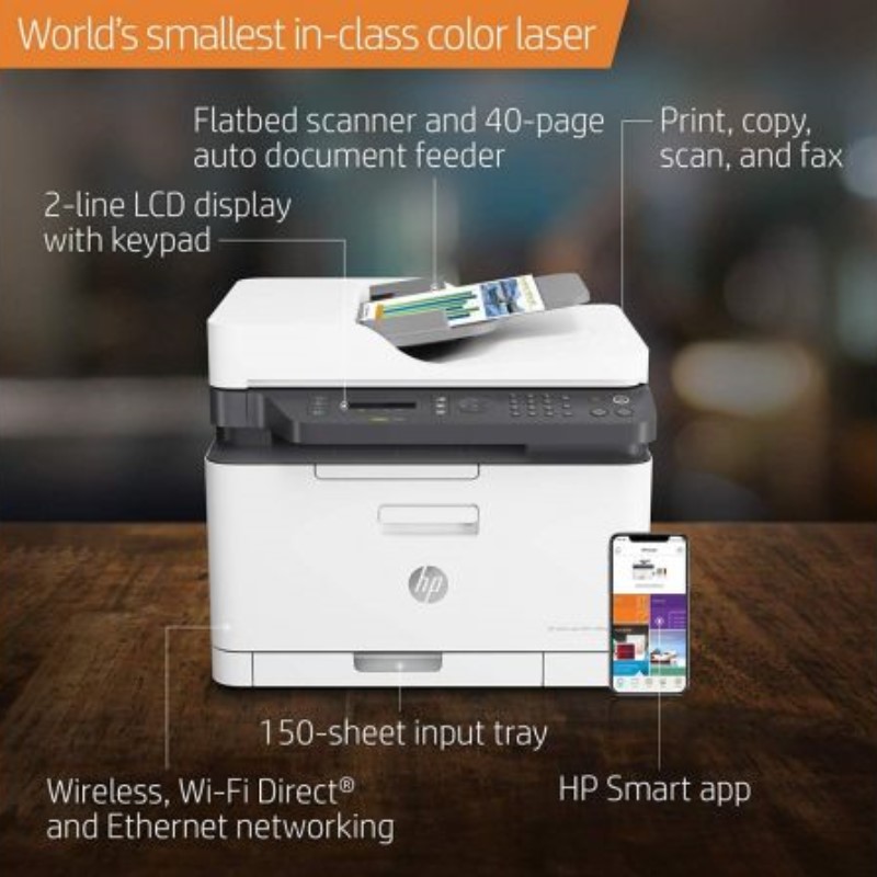 HP Color Laser MFP 179fnw Printer (Print, Copy, Scan, Wi-Fi) - Nova ...